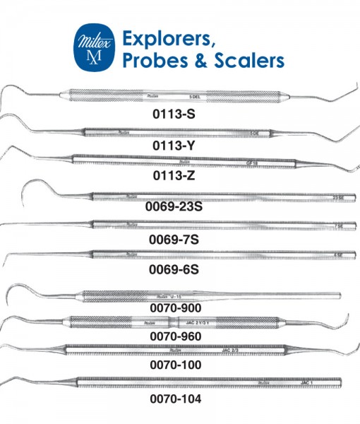 Miltex® Explorers, Probes, & Scalers | Orthodontic Supply & Equipment Company