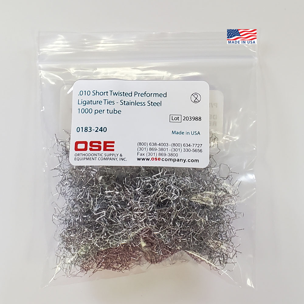 Short Twisted Preformed Ligature Ties – Orthodontic Supply & Equipment ...
