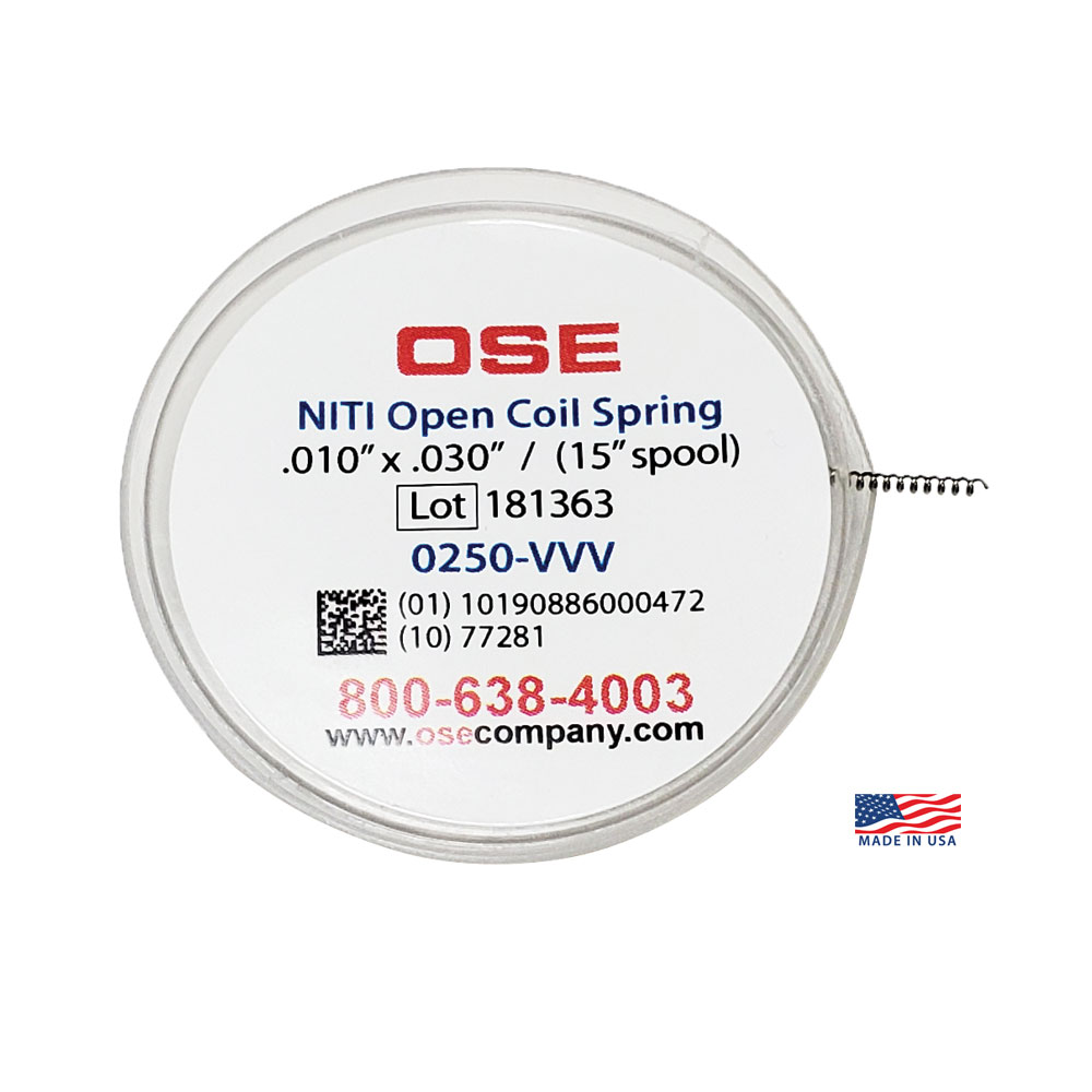 Nickel Titanium Open Coil Springs – 15″ Spools – Orthodontic Supply ...