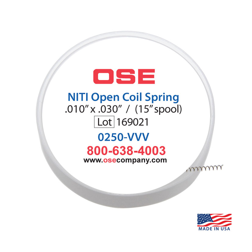 Nickel Titanium Open Coil Springs – 15″ Spools – Orthodontic Supply ...