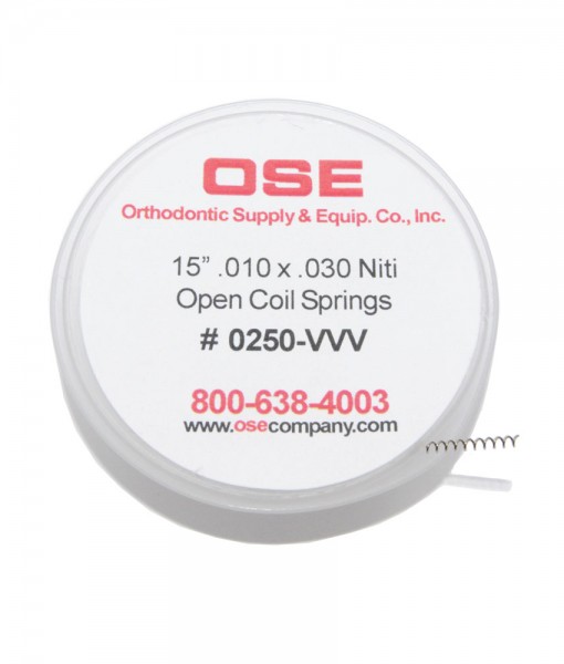 Nickel Titanium Open Coil Springs – 15″ Spools | Orthodontic Supply ...
