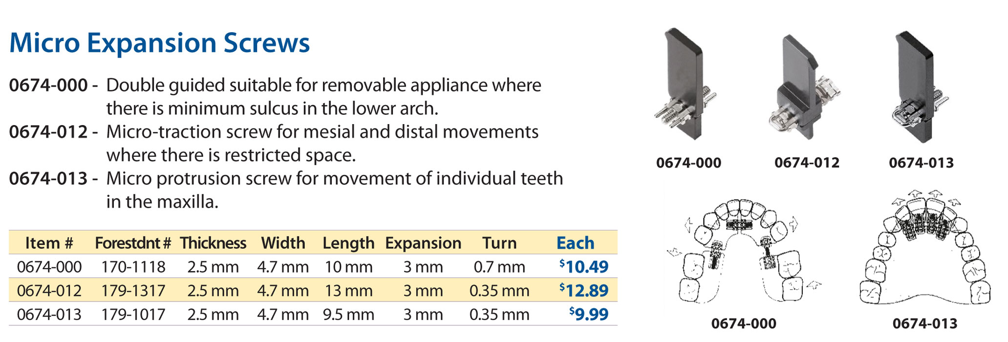 Forestadent Expansion Screws – Acrylic – Orthodontic Supply & Equipment ...